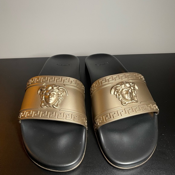 Versace | Shoes | New With Tag Real Authentic Versace Slides Mens Size ...